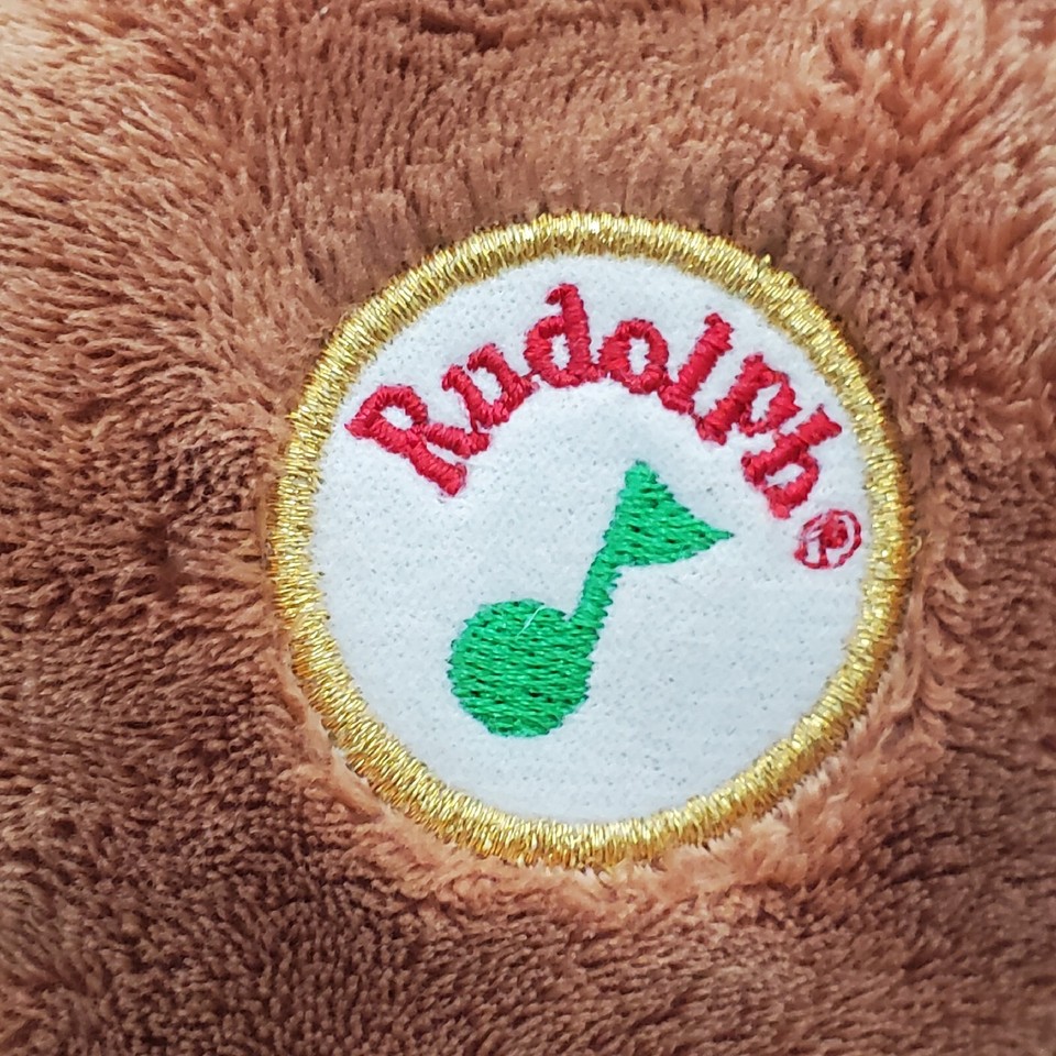 Rudolph Animated Plush 10" Red Nose Reindeer Sound Garbled Nose Lights ...