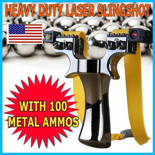 Hunting Professional Catapult Laser Slingshot With Rubber Aim Point ...