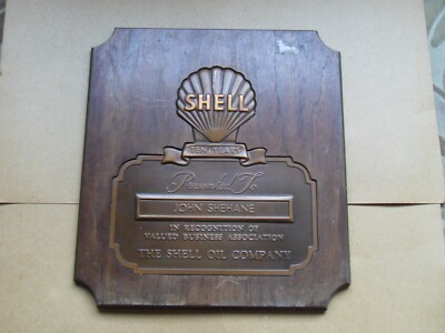 RARE 1950s VINTAGE “SHELL OIL CO” AWARD of MERIT for 10 Years of VALUED ...