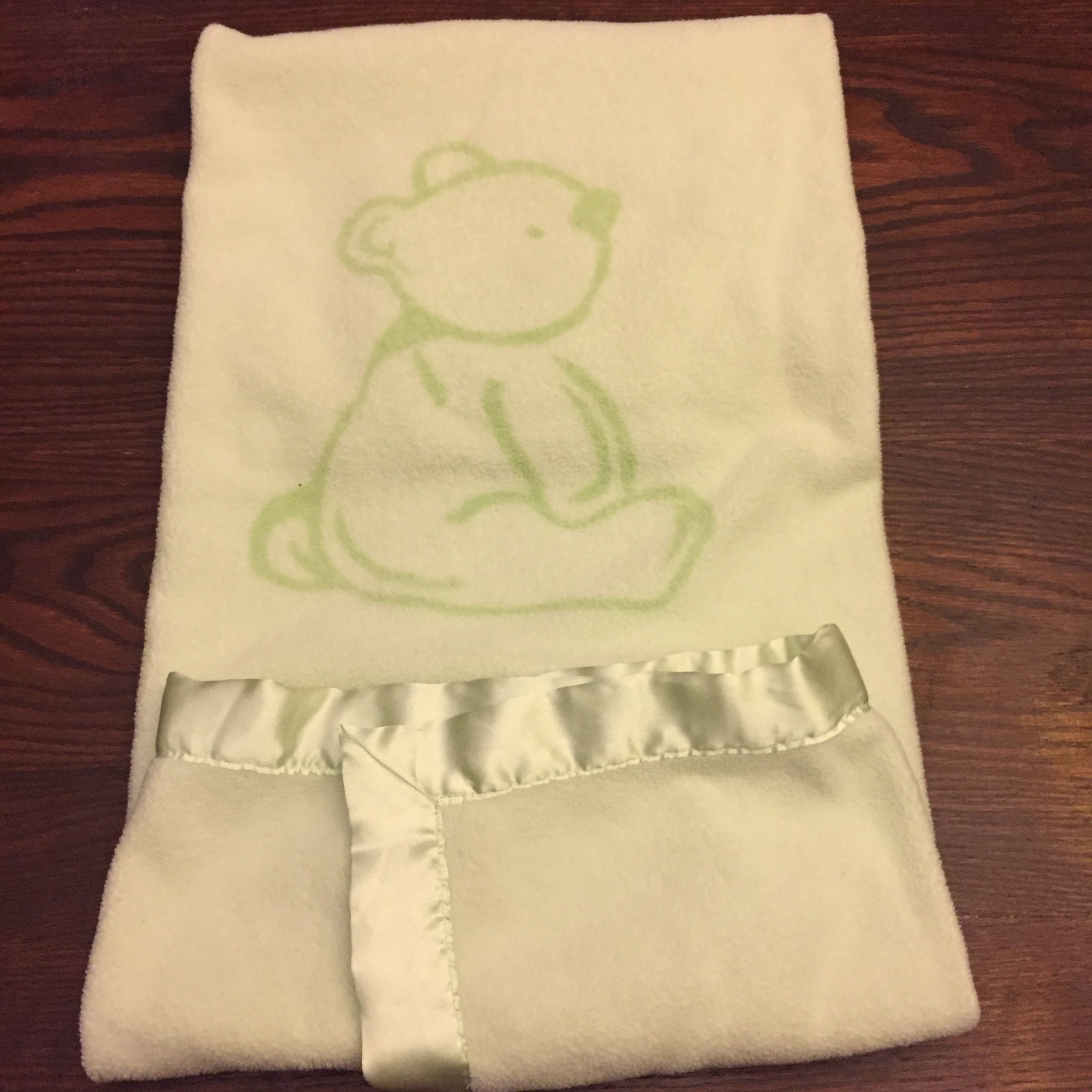 Absorba Green Fleece w Satin Trim Teddy Koala Bear Baby Blanket | eBay