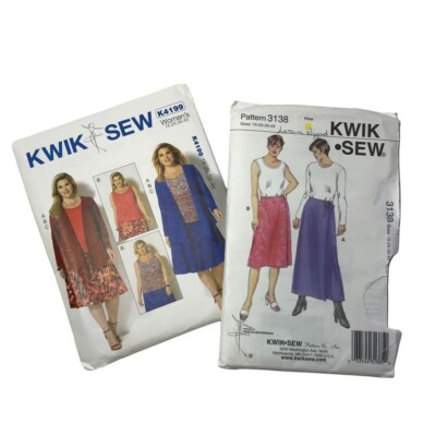 Set of 2 Kwik Sew Women's Sewing Patterns #K4199/#3138 - Sizes 1X/2X/3X ...