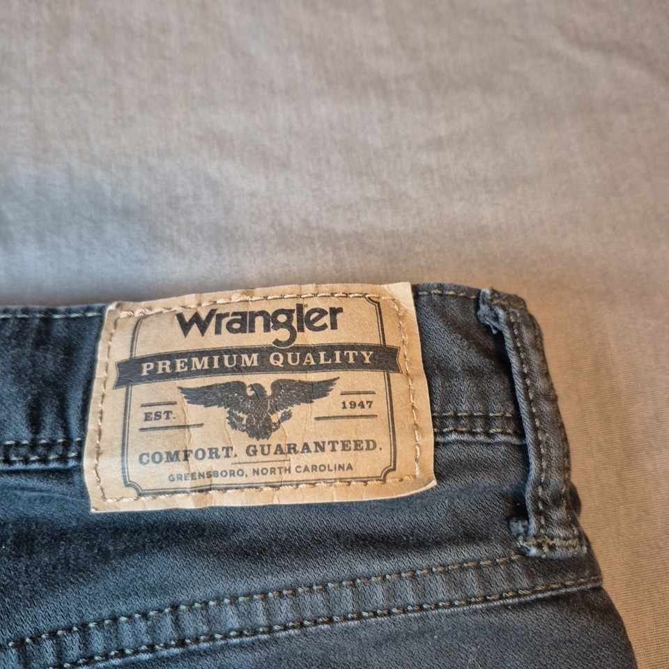 Wrangler Wrancher Dress Jeans Mens 31x30 Straight Fit Western Cowboy ...