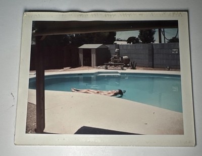 VTG 1970s Female Risqué By The Pool Pinup Photo Polaroid Land Woman 4x3 ...