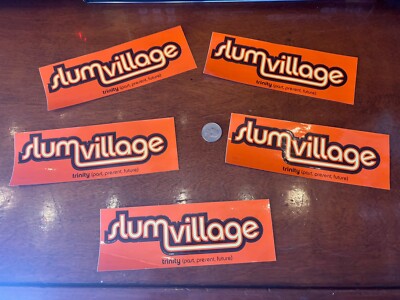 Slum Village Stickers (Lot of 5)—5x3 Detroit Deli Hip Hop,+ free flag ...