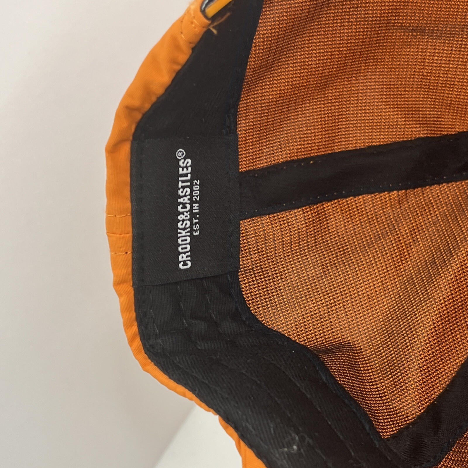 Rare HTF Orange Nylon Crooks And Castles Snapback Hat - Gem