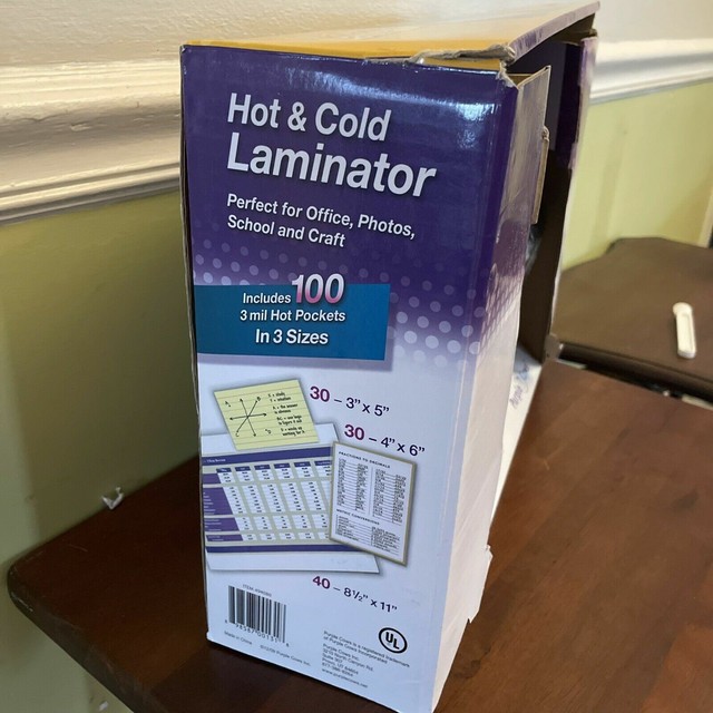 Purple Cows Hot Cold Laminator 3015C Compact Portable 100 Laminating ...