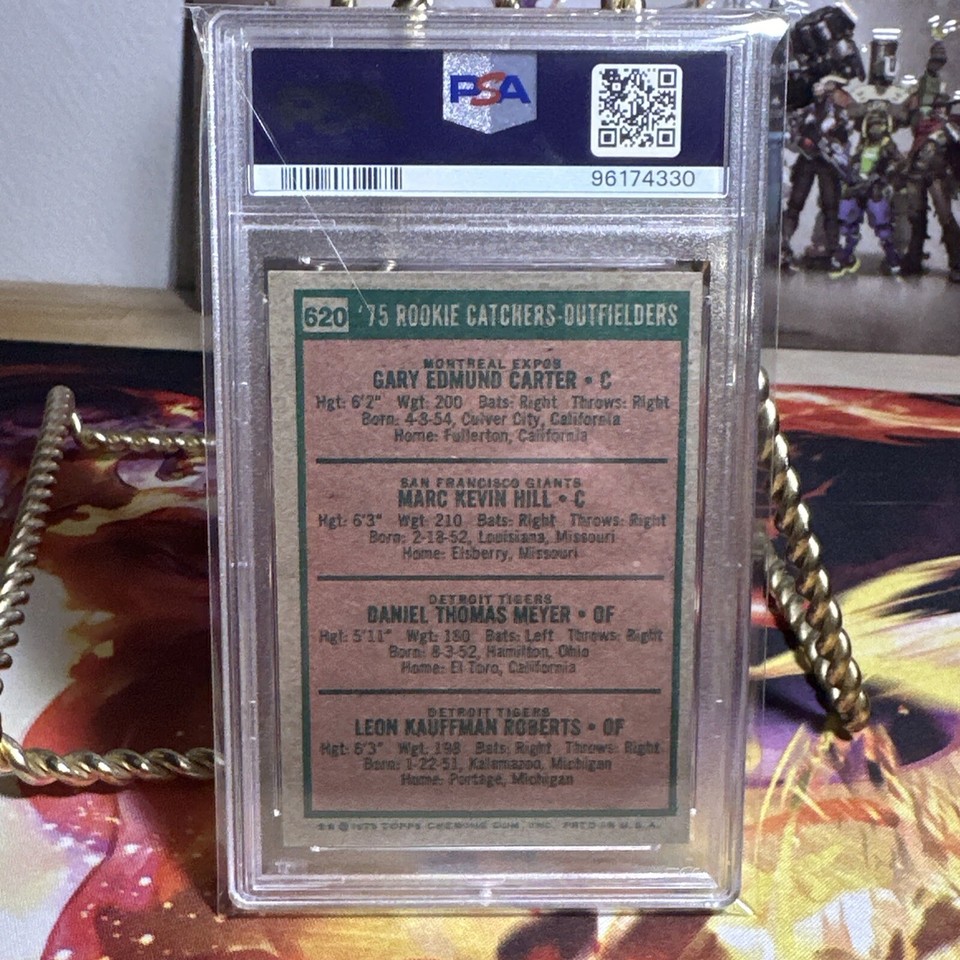 1975 TOPPS #620 ROOKIE CATCHERS WITH GARY CARTER PSA 7 Fresh New Slab ...