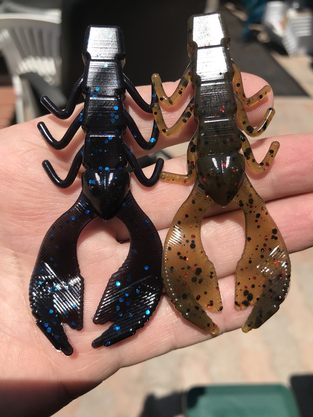 B T Crawdad Soft Plastics 40 Baits Salted And Scented Chigger Craw | eBay