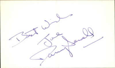 Danny Sewell d. 2001 Actor Partners in Crime Signed 3" x 5" Index Card ...