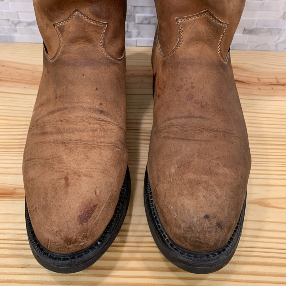 Justin Leather Work Boots Men’s Size 13 D 4764 Steel Toe Pull On | eBay