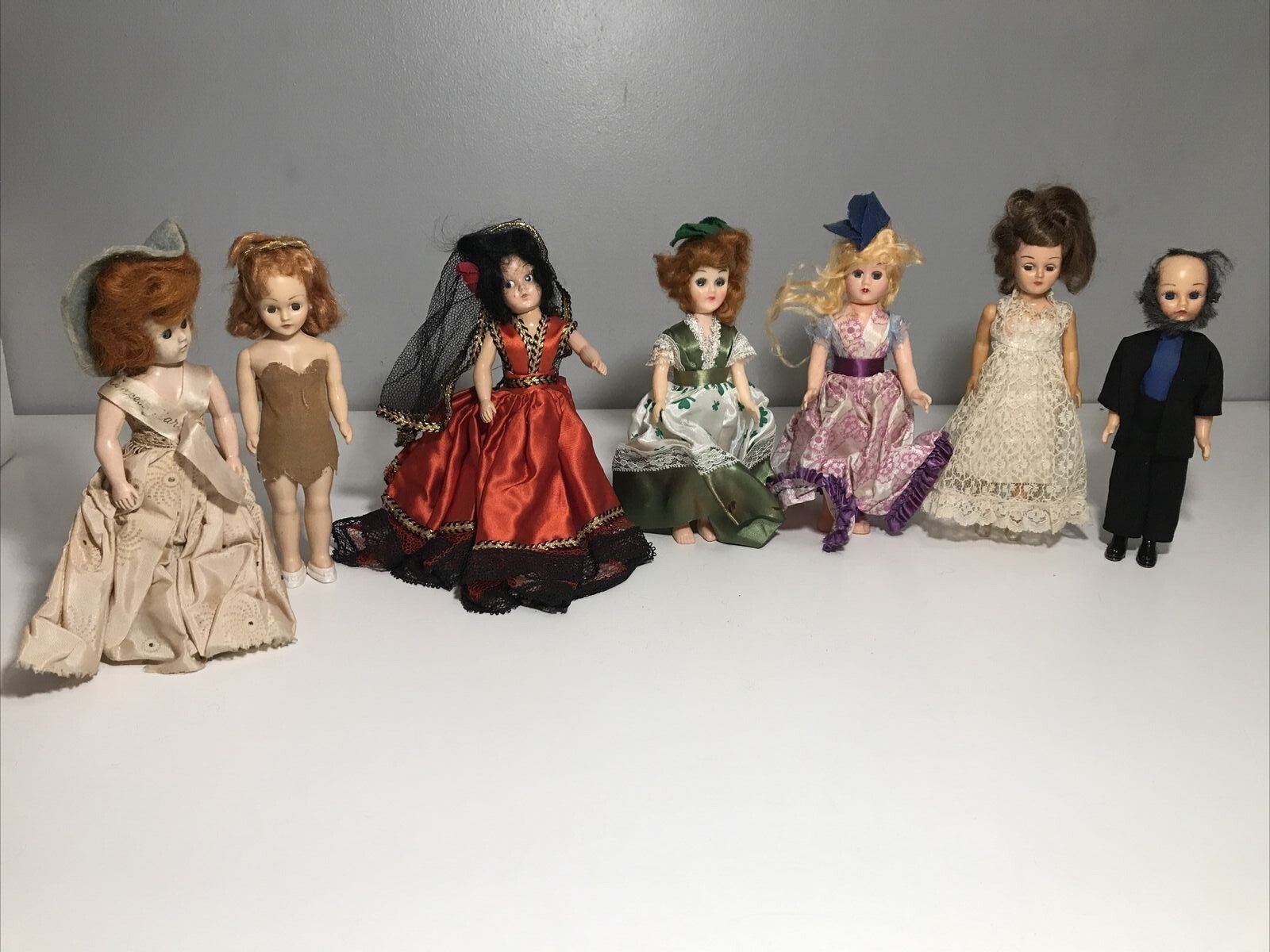 Vintage Lot of 7 Duchess Doll Corp 1948 Sleepy Eyed Fashion Holiday ...