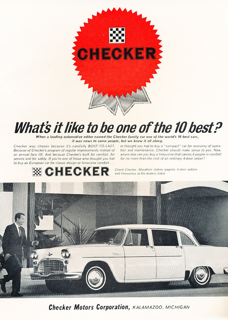 1963 Checker Marathon Car - 10best - Classic Vintage Advertisement Car ...