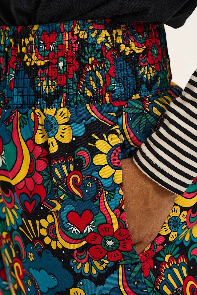 LUCY & YAK ALEXA ORGANIC COTTON TROUSERS IN CLOUD PRINT SIZE L REG ...