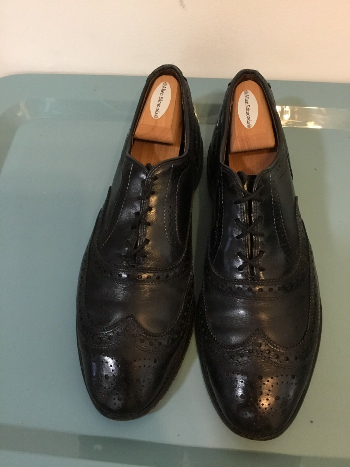 Allen Edmonds 6205 McAllister Wingtip Oxford Black Si… - Gem