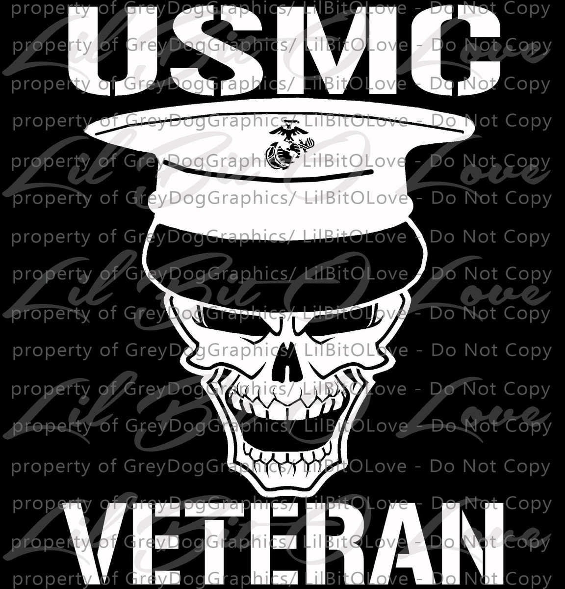 Marine Skull Decal