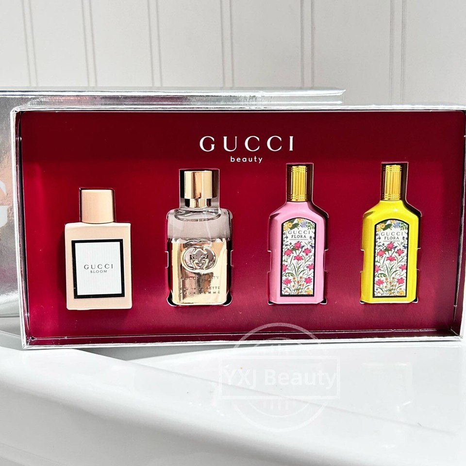 New 4PC Gucci EDP/EDT Perfume Discovery Splash Mini size Set (4x 5 ml/0 ...