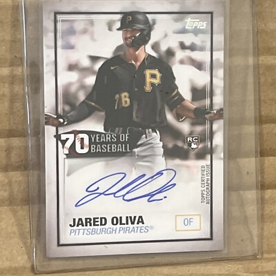 2021 Topps Series 2 70 Years of Baseball Auto JARED OLIVA Pirates RC ...