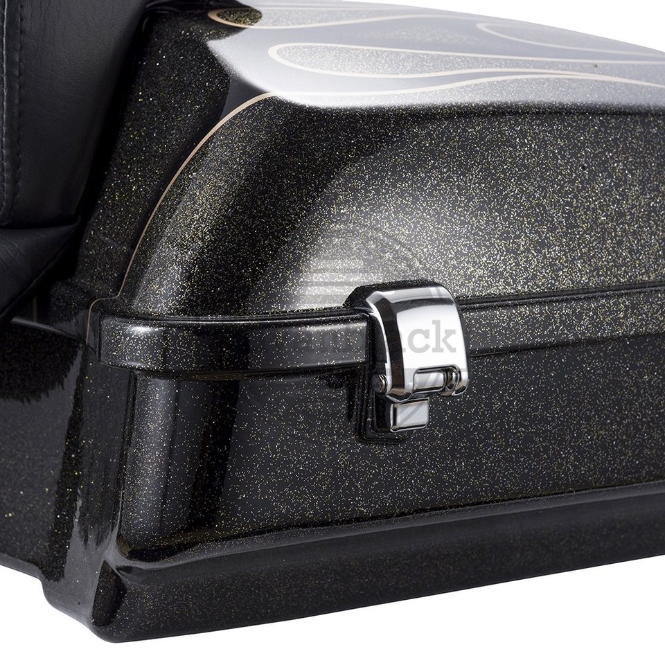 Hard Candy Hot Rod Red Flake Razor Rear Trunk Luggage Flames For Harley ...