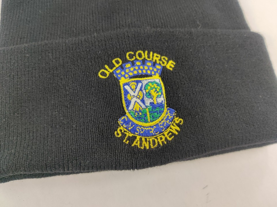 Old Course St. Andrews - Navy Blue Fleece Beanie Golf Stocking Hat | eBay