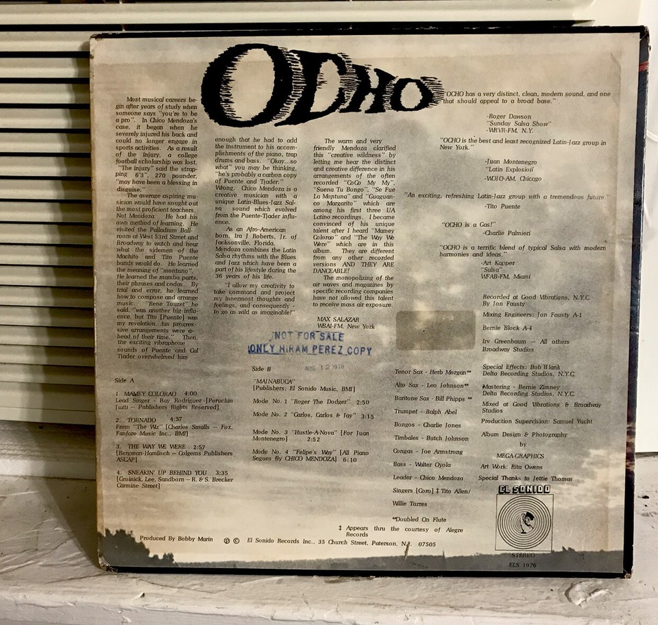 OCHO FEATURING CHICO MENDOZA Tornado SALSA Y LATIN JAZZ | eBay