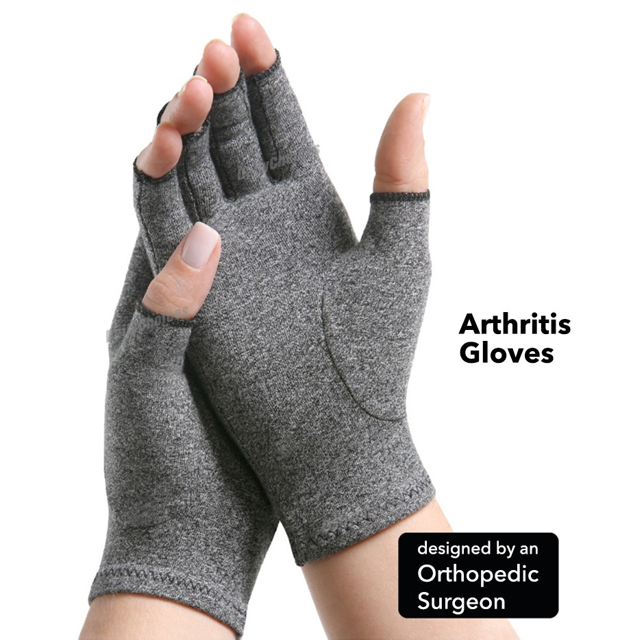 Arthritis Gloves Compression Joint Finger Hand Wrist Support Brace Pain ...