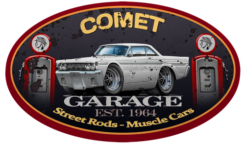 1964 Mercury Comet Hardtop Garage Sign Wall Art Graphic Sticker | eBay