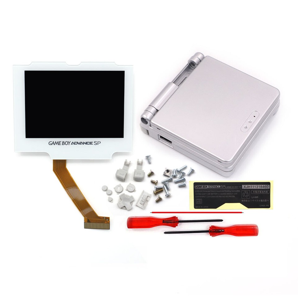 Drop In GBA SP 3" IPS Backlight V5 LCD Pre Laminated Screen Kit+Gameboy ...