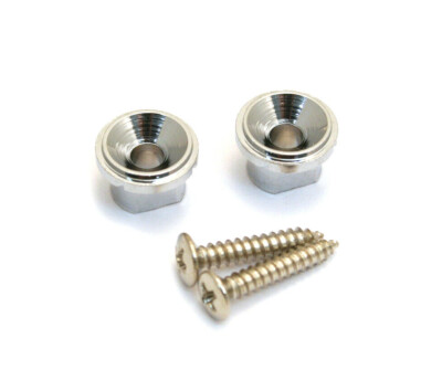 (2) Chrome Tall Vintage Style Round Guitar String Guides/Trees for Tele ...