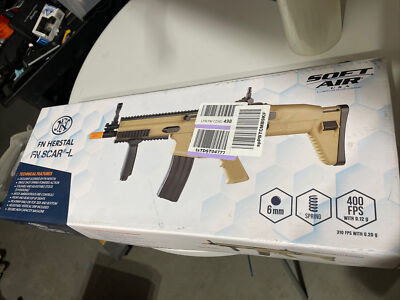 400 FPS OFFICIALLY LICENSED FN SCAR-L MK16 SPRING AIRSOFT RIFLE GUN TAN ...