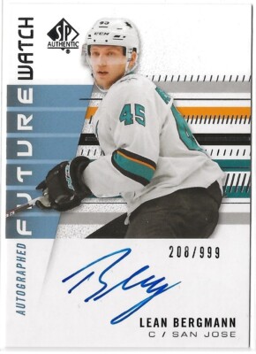 2019-20 SP Authentic Future Watch Auto Rookie #208 Lean Bergmann 208/ ...
