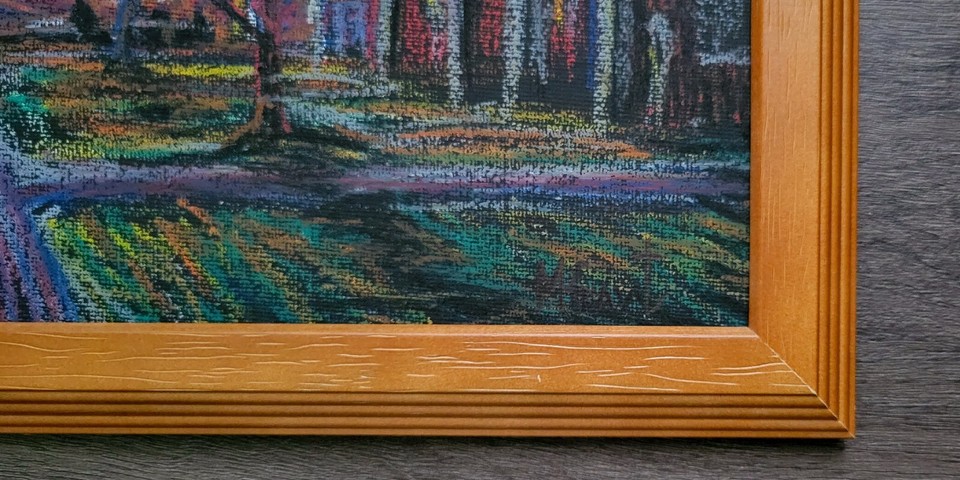Unique Sunset Painting Oil Art Origin Canvas Pastel Impressionism M ...