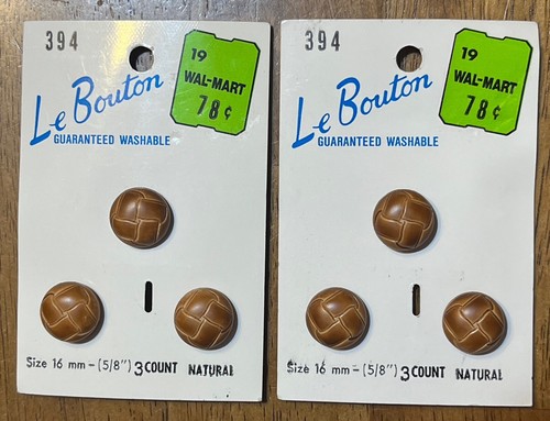 Vintage 1990’s Set Of 6 Le Bouton Natural Brown Leather Buttons # 394 ...