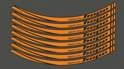 Hope Tech 35W Rim Decal stickers 27.5 Full Set mountain bike down hill ...