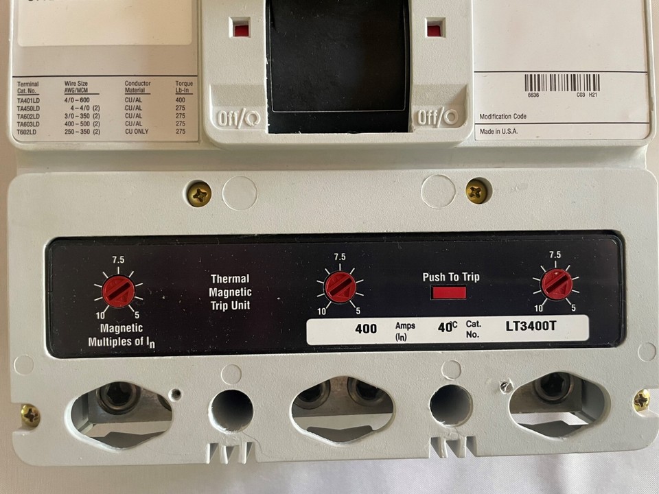 Eaton HLD3600F - HLD3400 - 3P 400 Amp | eBay