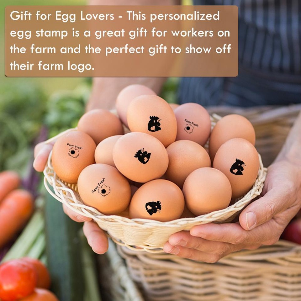 Personalized Custom Chicken Fresh Egg Labels Stamp For Your Farm ы χφ ...