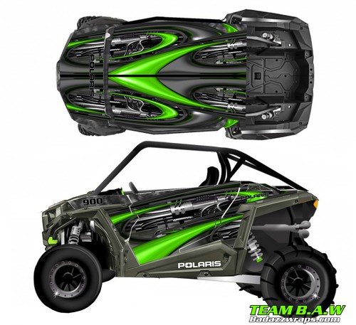 2015+ Polaris RZR 900 Jet 3 Design Graphic Kit Wraps UTV Turbo Scoop 2 ...