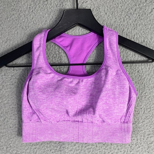 Champion Purple Seamless Sports Bra Small Racerback Compression ...