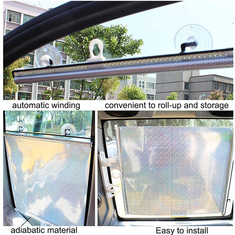 40*60cm Car Retractable Sunshade Auto Side Window Roller Visor Sun ...