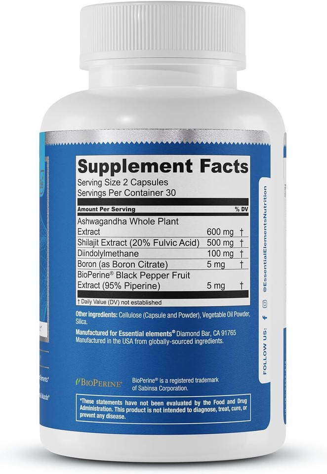 Essential Elements T-Hero Male Health Supplement Brand Expiry 10/2026 ...