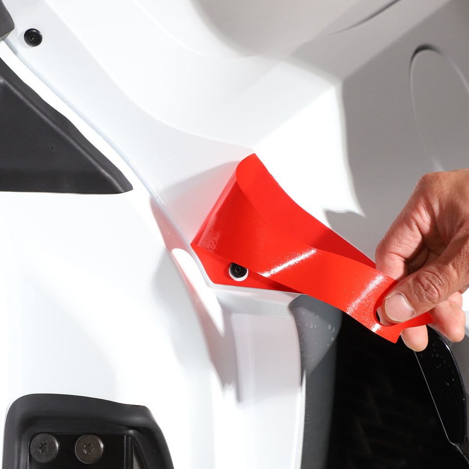 Red Rear Door Frame Sticker Overlay Graphic Vinyl Decal For Corvette C8 ...