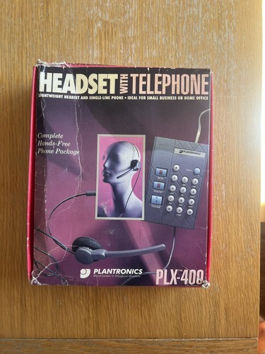 Plantronics PLX-400 Headset with Telephone Light use In Box 17229104167 ...