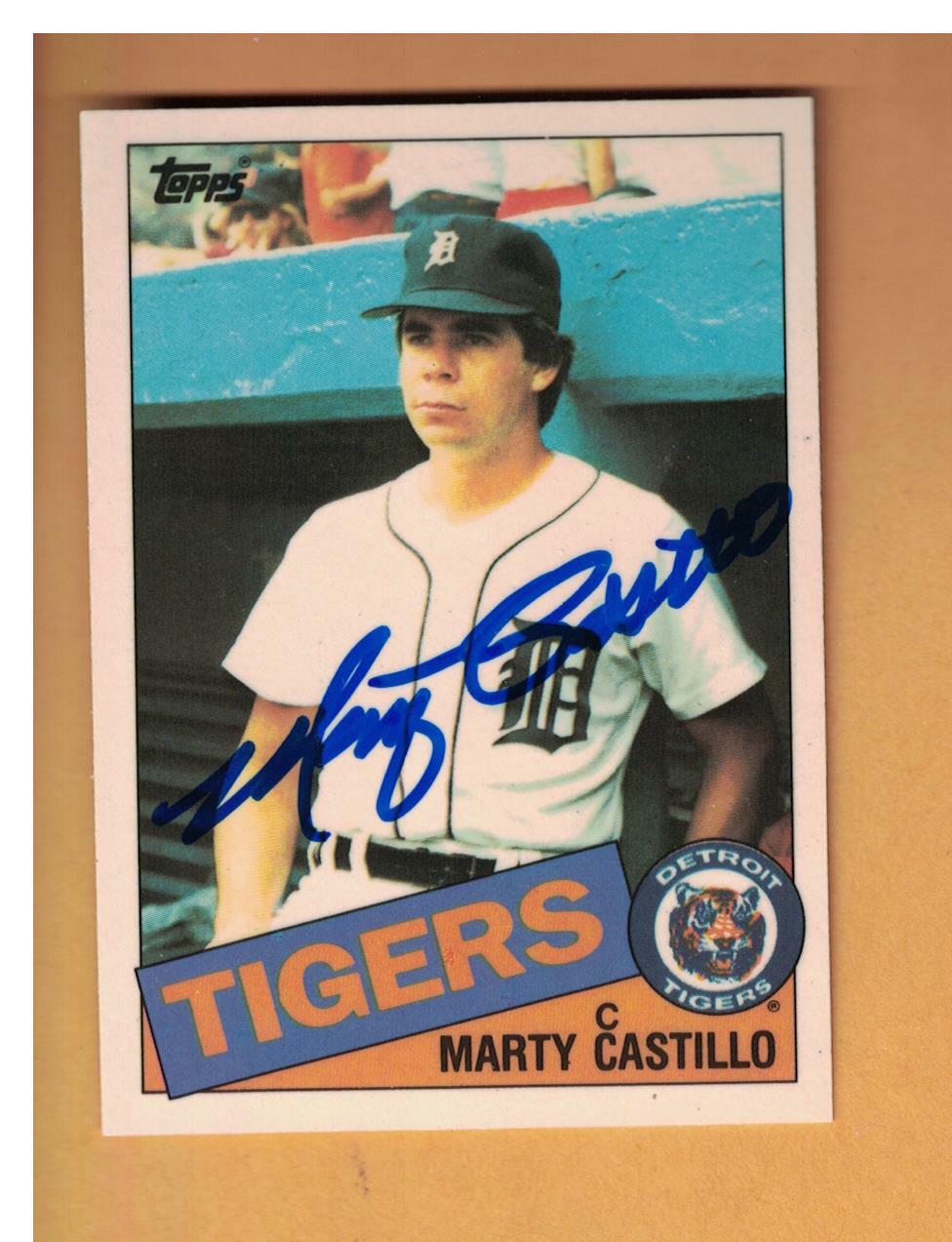 MARTY CASTILLO AUTOGRAPHED 1985 TOPPS TIFFANY BASEBALL CARD SIGNED ...