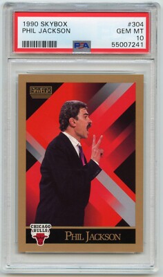 Phil Jackson Head Coach Rookie 1990 Skybox #304 PSA 10 | eBay