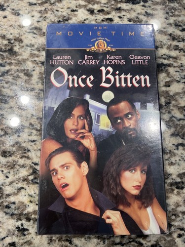 Once Bitten (VHS, 1999) Factory Sealed Watermark Jim Carrey Lauren ...