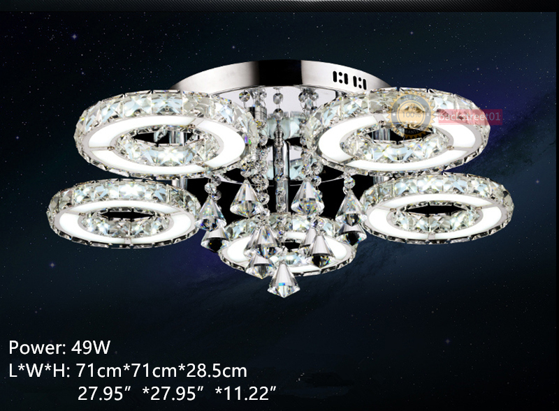 Modern Luxury LED K9 Crystal Ceiling Lamps Pendant Light Living Room Chandelier | eBay