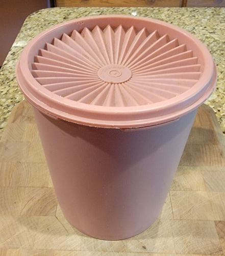 VTG Pink Tupperware Canister Container w/ Sunburst Lid 809-6 | eBay
