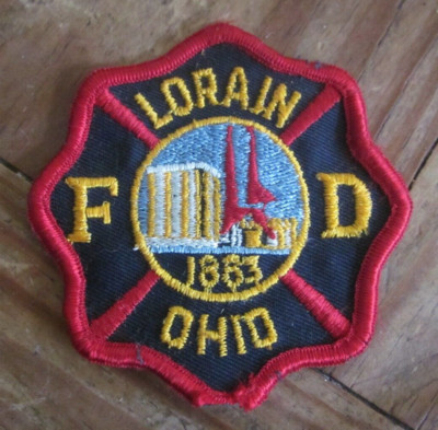 LORAIN Ohio OH Fire Department truck PATCH engine old rare vintage ...