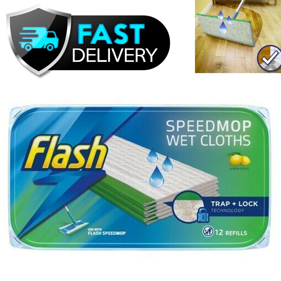 Flash Speed Mop Wet Cloths Refills (12 Pack OR 48 Pack) Speed Mop ...