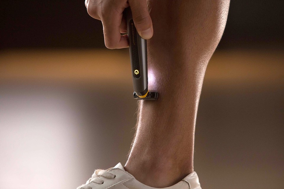 MicroTouch SOLO Titanium Rechargeable Beard & Body Razor that Trims ...