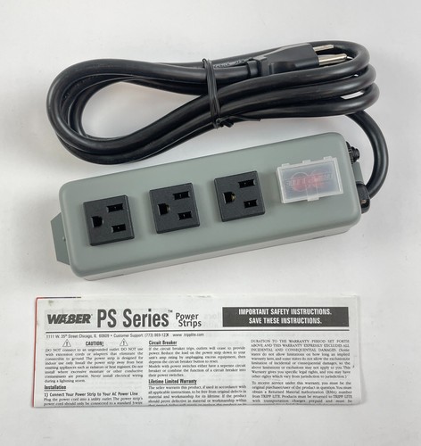 Tripp Lite Power Strip Industrial NEMA 5-15P Plug 3-Outlets 6 ft Cord ...